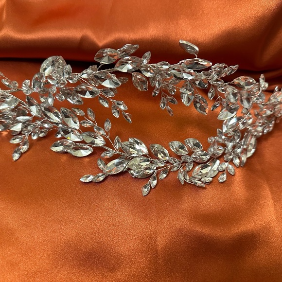 Accessories | New Large Double Layer Teardrop Rhinestone Headband ...